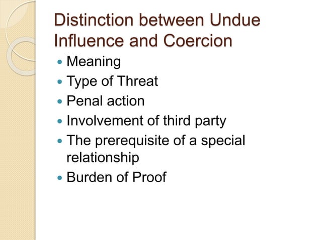 Undue influence | PPTX