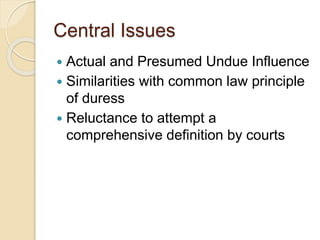 Undue influence | PPTX