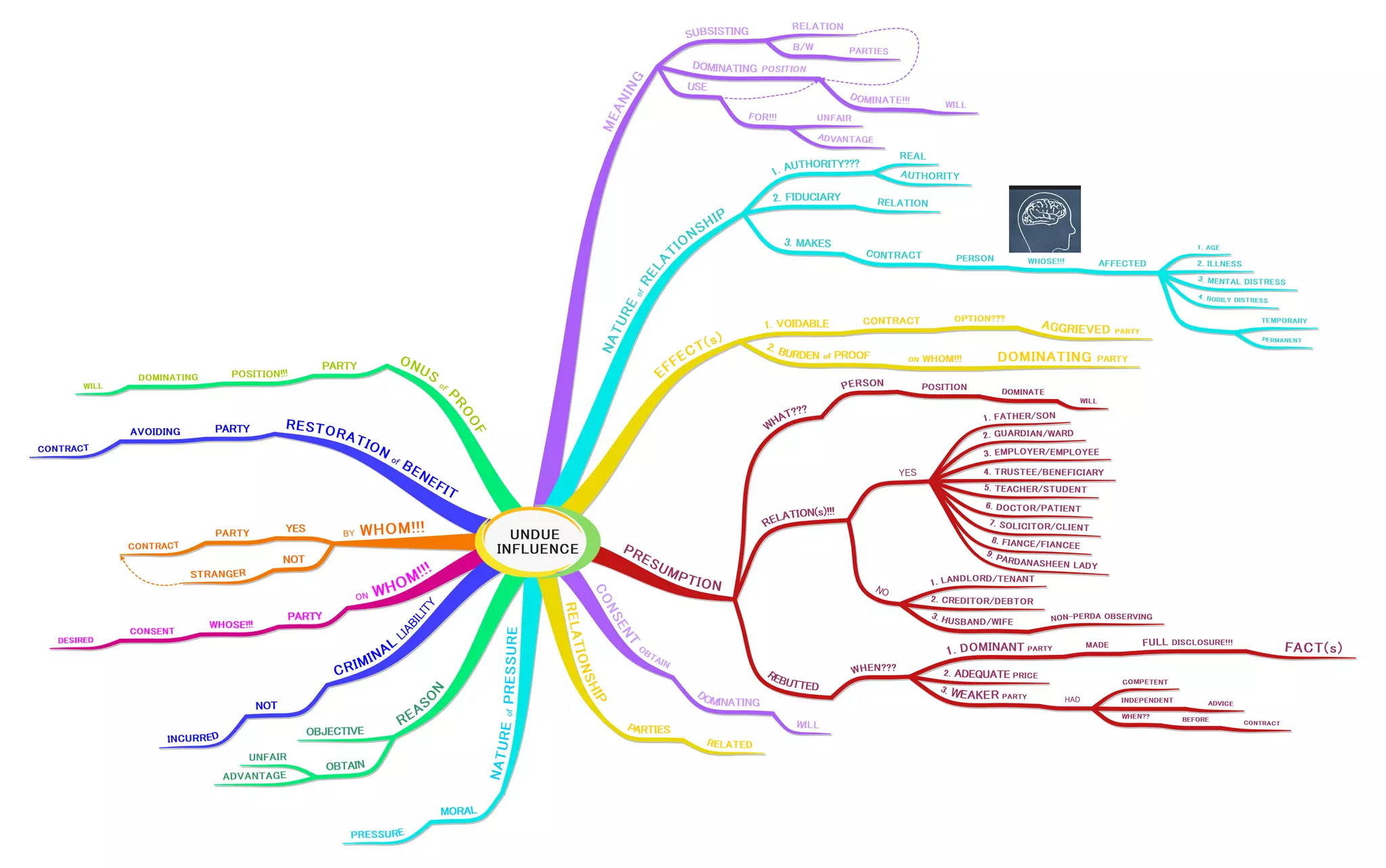 UNDUE INFLUENCE - MIND MAPPING STUDY TECHNIQUE - BUSINESS LAW | PPT