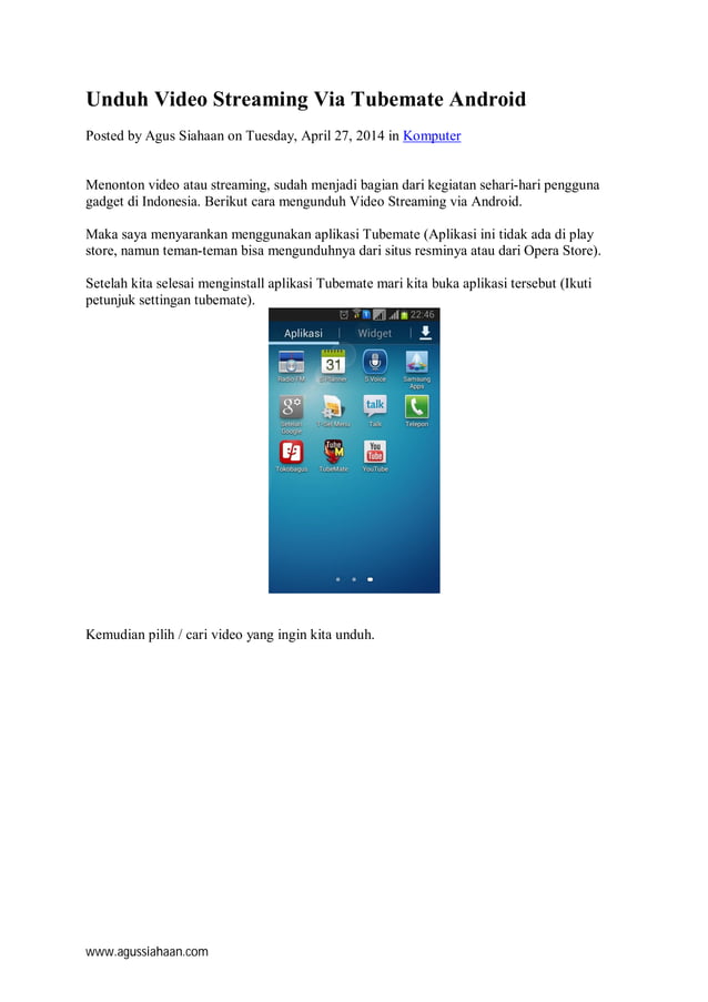 Unduh video streaming via tubemate android | PDF