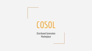 COSOL Pitch deck | PPT