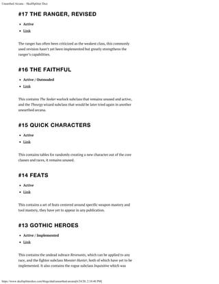 Unearthed arcana by_class | PDF