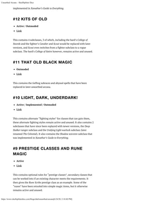 Unearthed arcana by_class | PDF