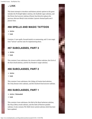 Unearthed arcana by_class | PDF