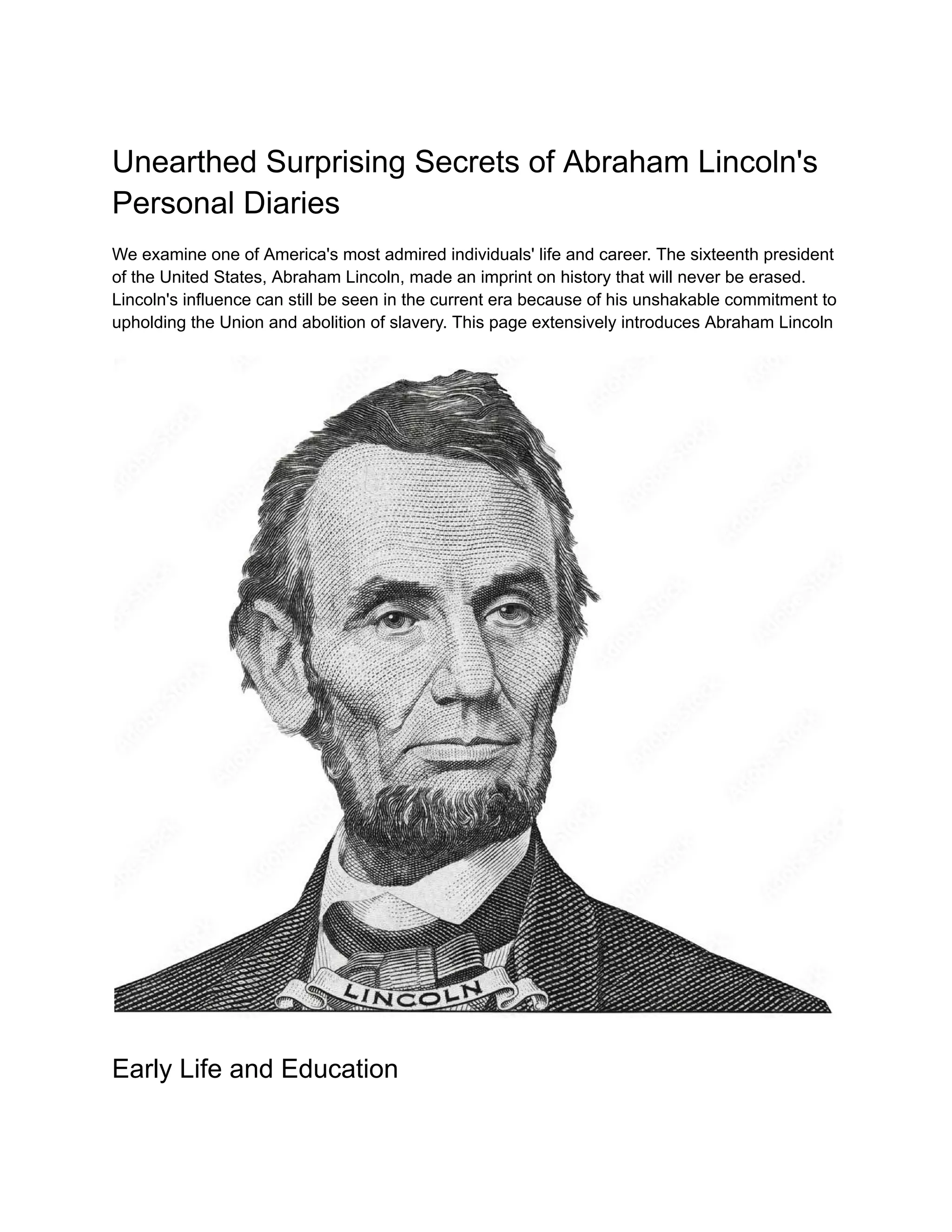 abraham Lincoln's Personal Diaries.pdf