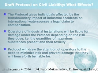 UN-ECE Draft Protocol on Liability and Compensation for Damage ...