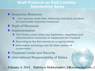 UN-ECE Draft Protocol on Liability and Compensation for Damage ...