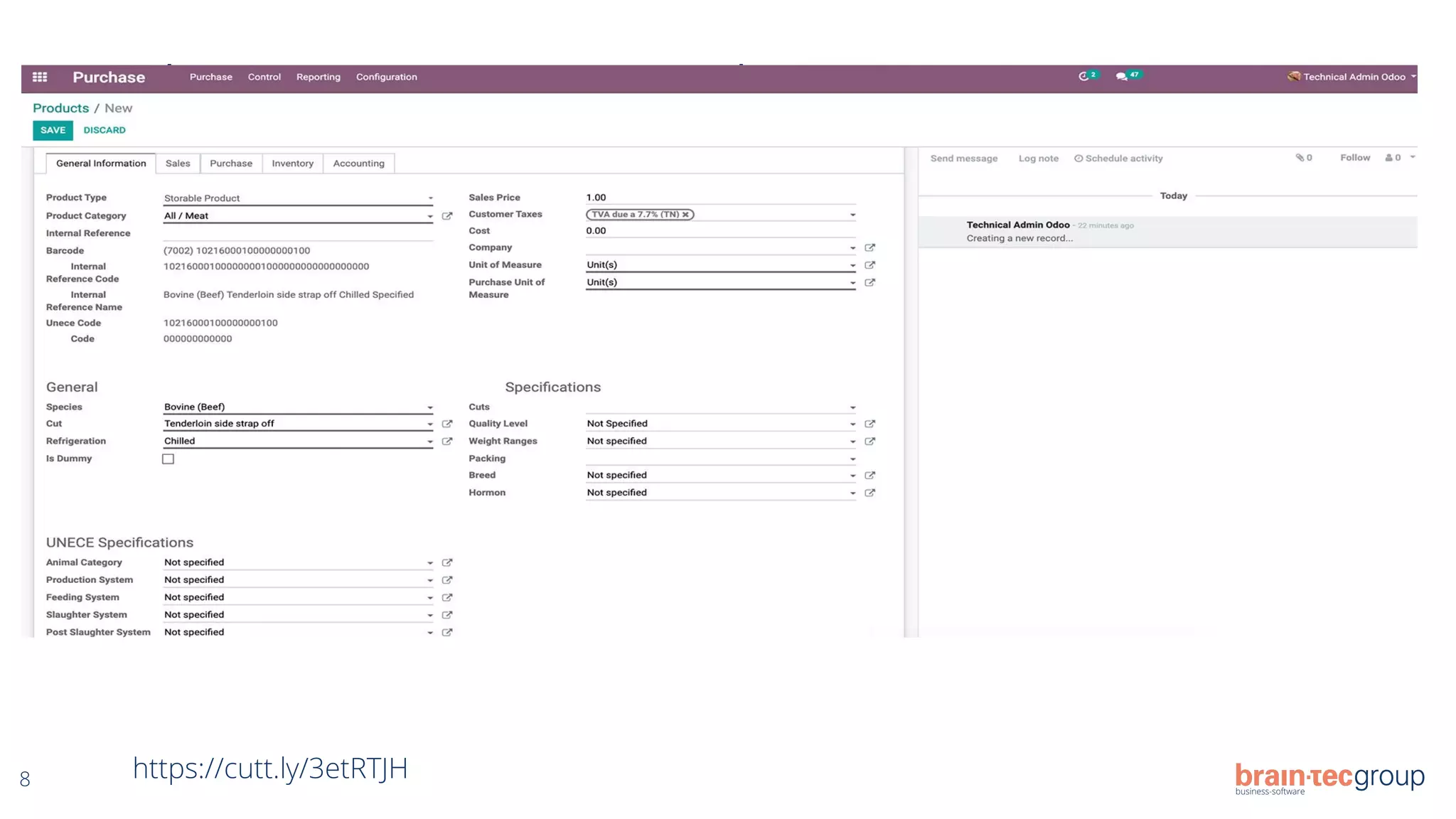 UNECE Standards for Meat in Odoo | PDF