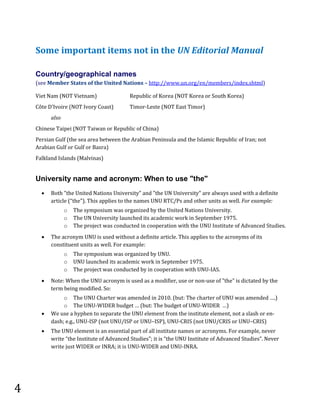 United Nations Editorial Guide | PDF