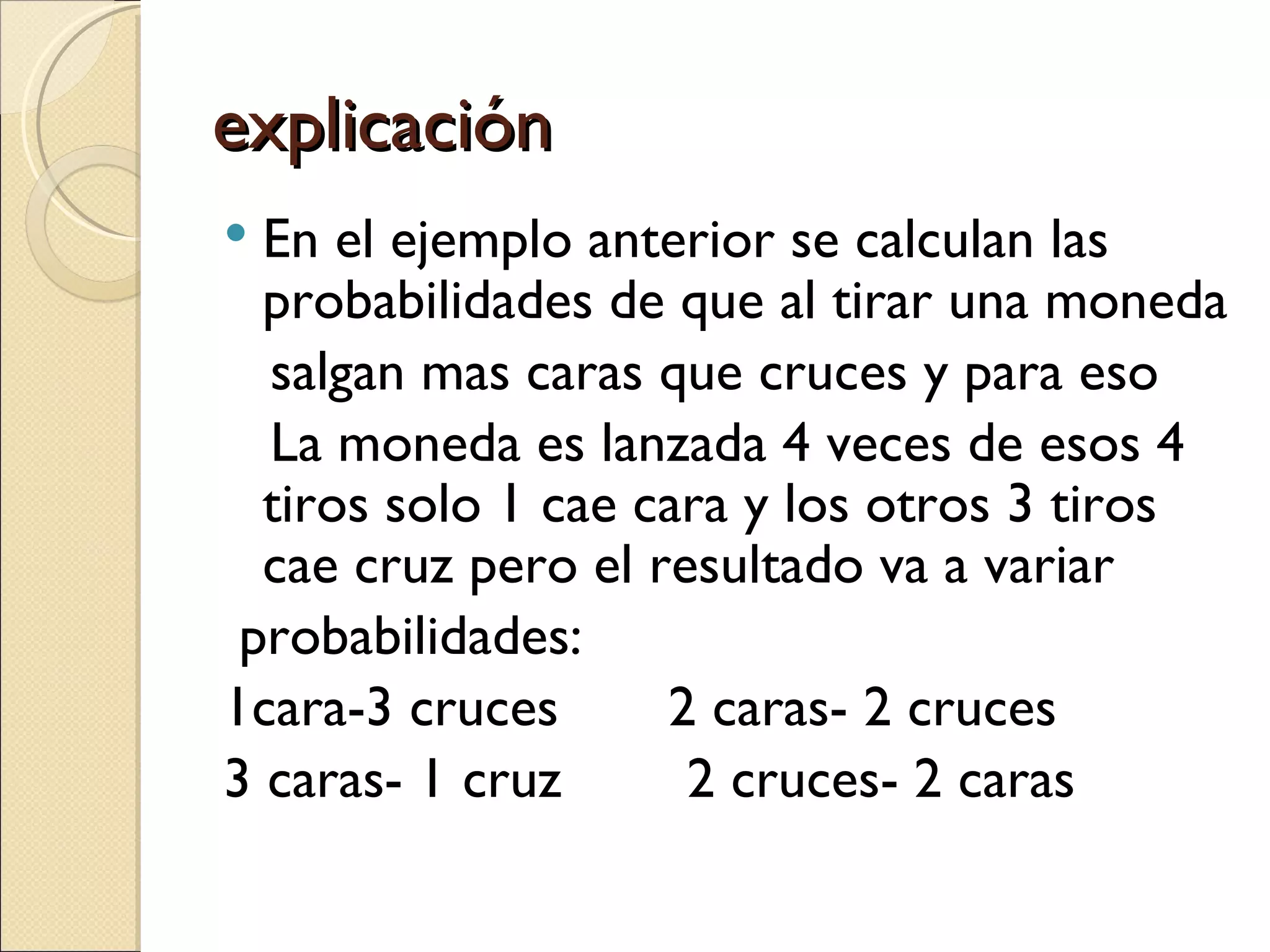 Un ejemplo explicado de las distribuciones de probabilidad. | PPT