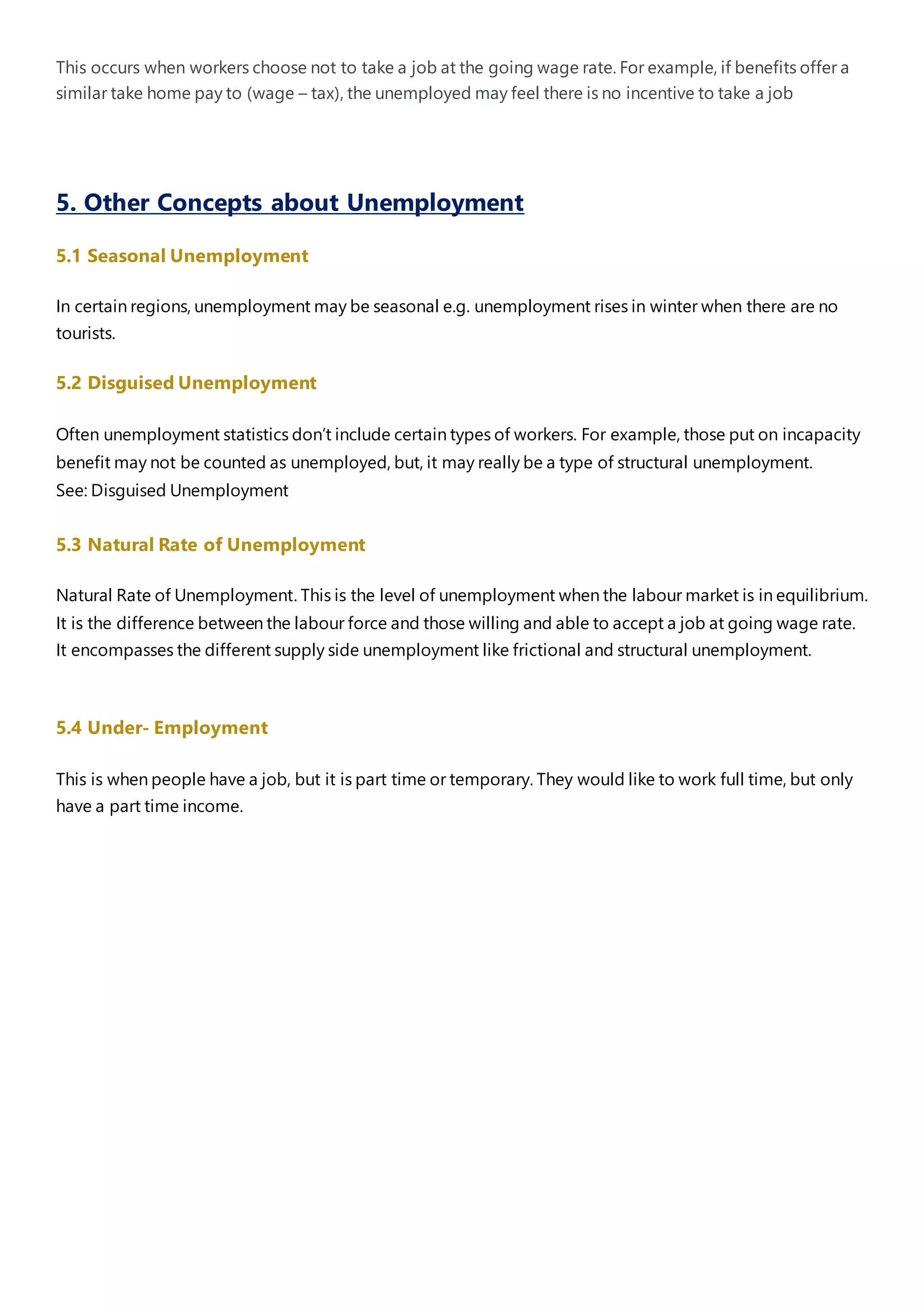 A Report on Unemployment - A basic study | DOCX