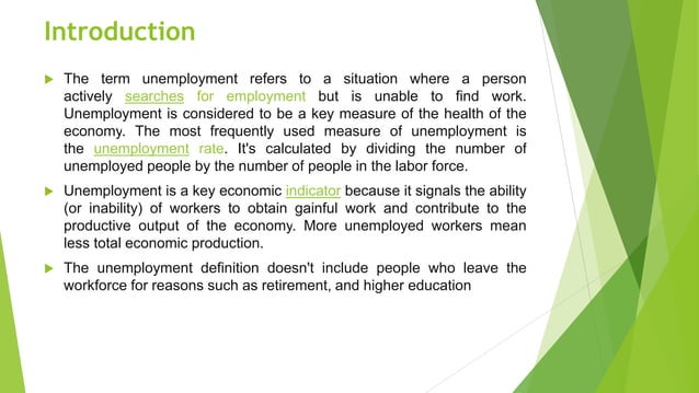 Presentation topic on unemployment .pptx | Job Market | Economy