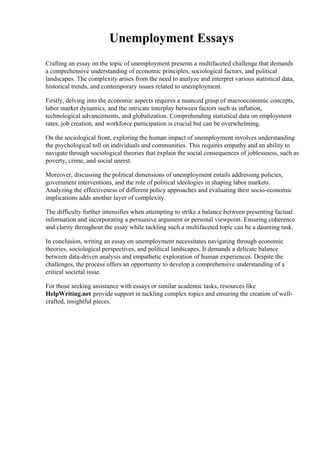 Unemployment Essays.pdf
