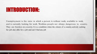 Unemployment final presentation | PPT