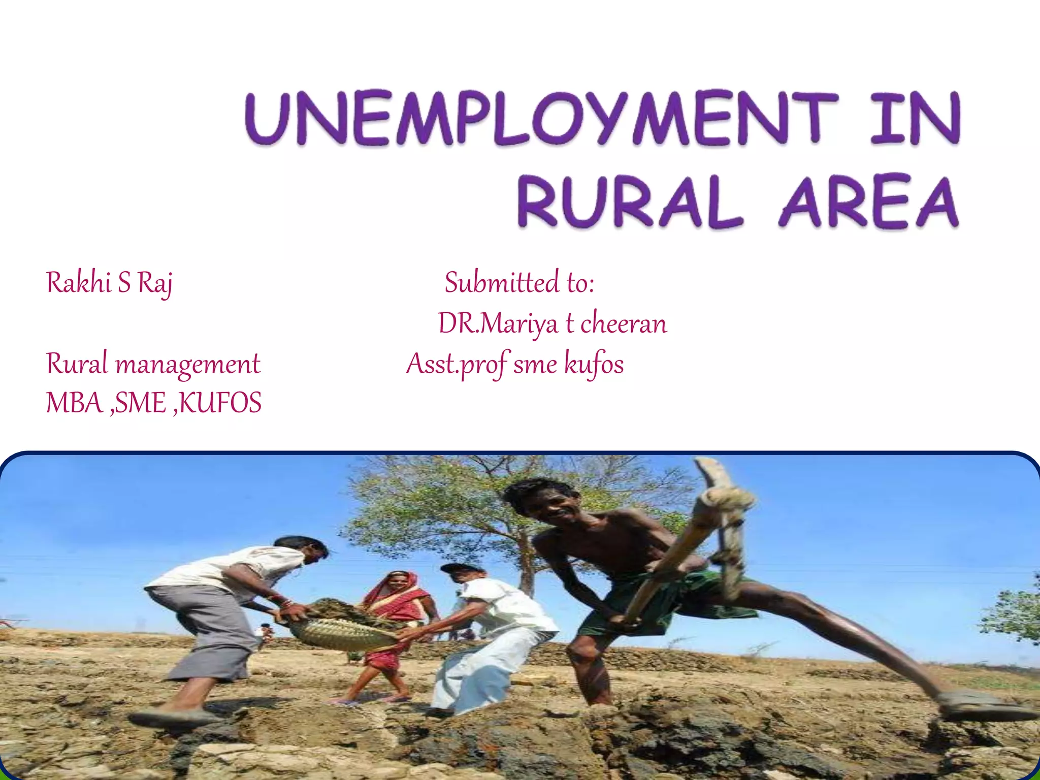 Unemployment in rural area | PPTX