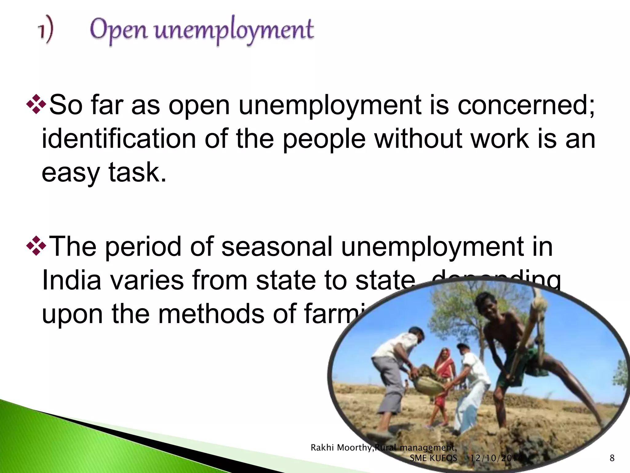 Unemployment in rural area | PPTX