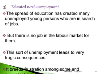 Unemployment in rural area | PPTX