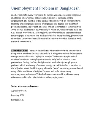 Unemployment problem | DOCX