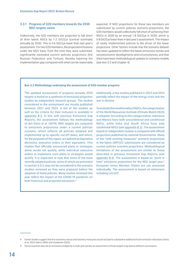 United Nations EP Emissions Gap Report 2023 | PDF