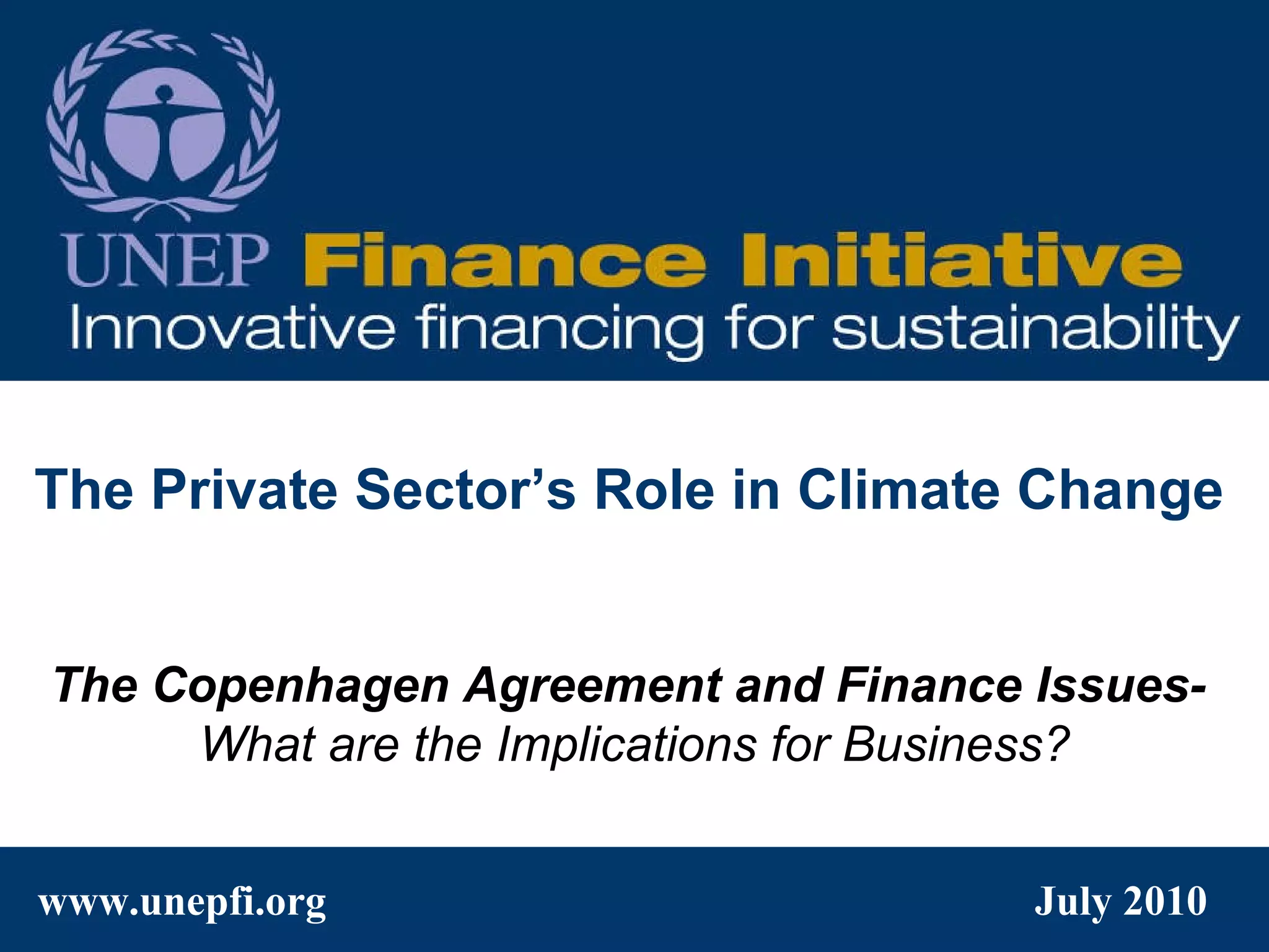 Unep Fi Presentation Ppt 