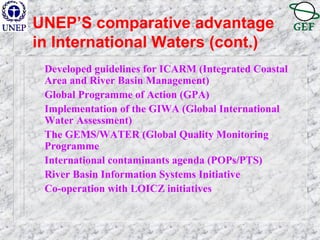 UNEP/GEF INTERNATIONAL WATERS PORTFOLIO ppt | PPT