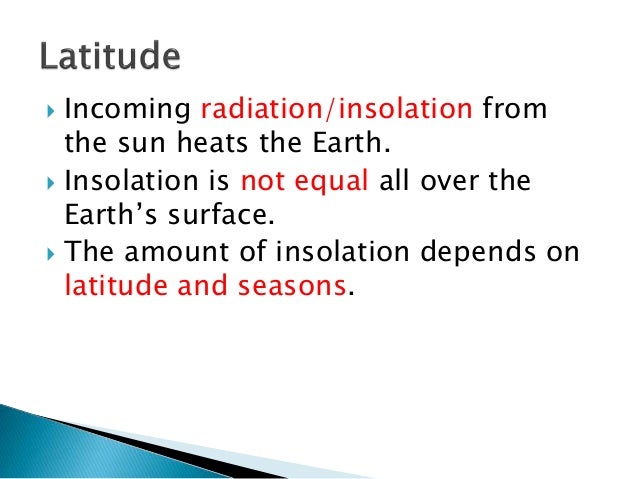 Unequal heating of the Earth's surface
