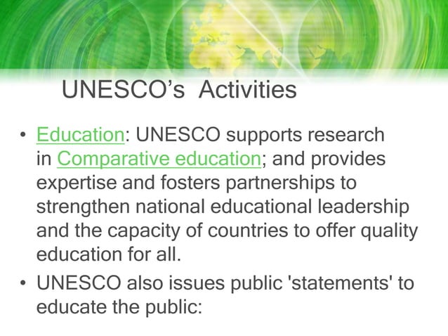 Unesco | PPTX | Education