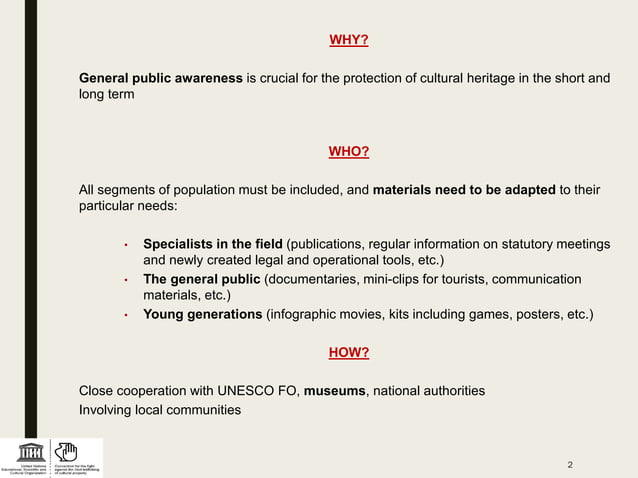 Unesco - Communication and public awareness | PPT