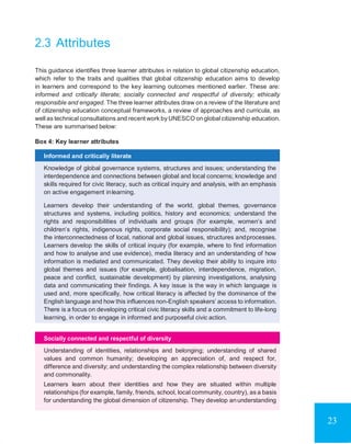 Global Citizenship Education TOPICS AND LEARNING OBJECTIVES | PDF