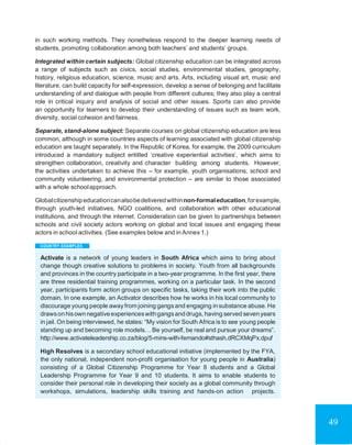 Global Citizenship Education TOPICS AND LEARNING OBJECTIVES | PDF