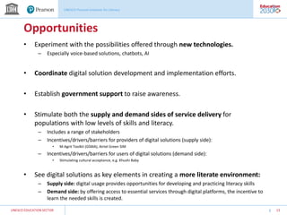 UNESCO-Pearson Initiative: Digital Inclusion Landscape Review | PPT