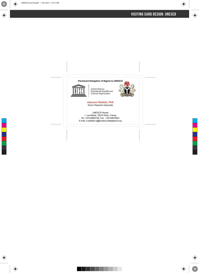 Unesco card final | PDF