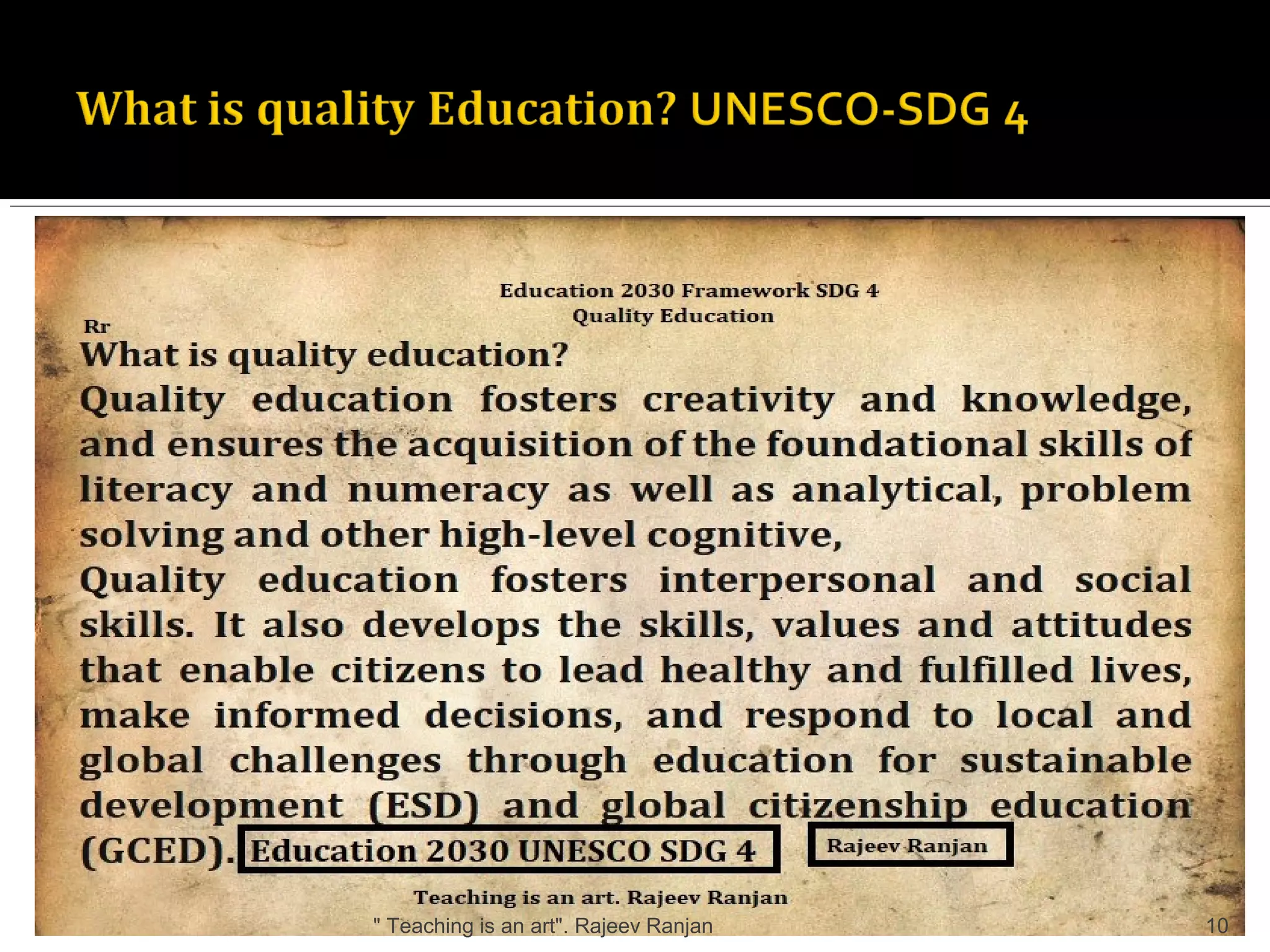 Unesco education 2030 framework for action sustainable development goal ...