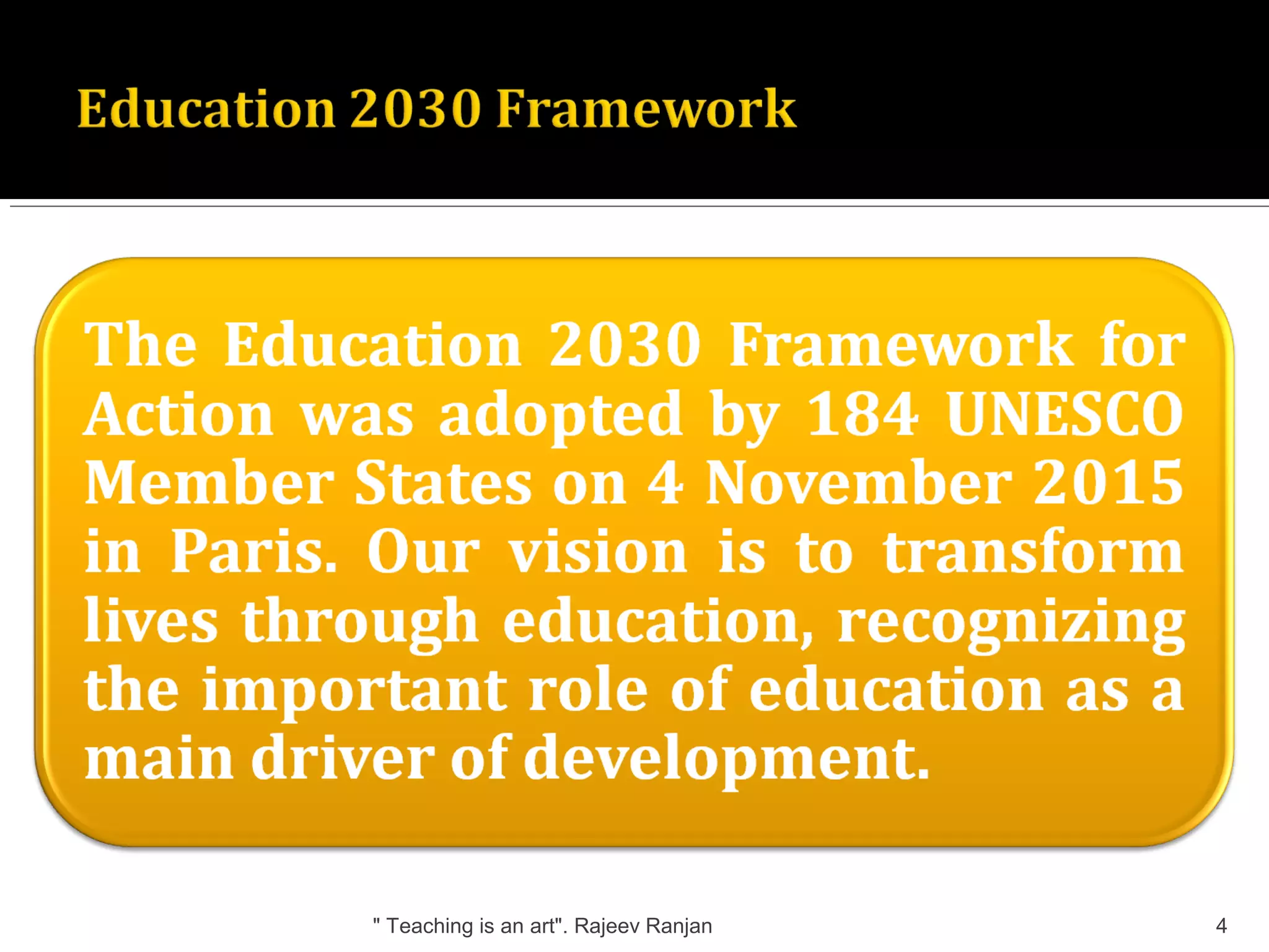 Unesco education 2030 framework for action sustainable development goal ...