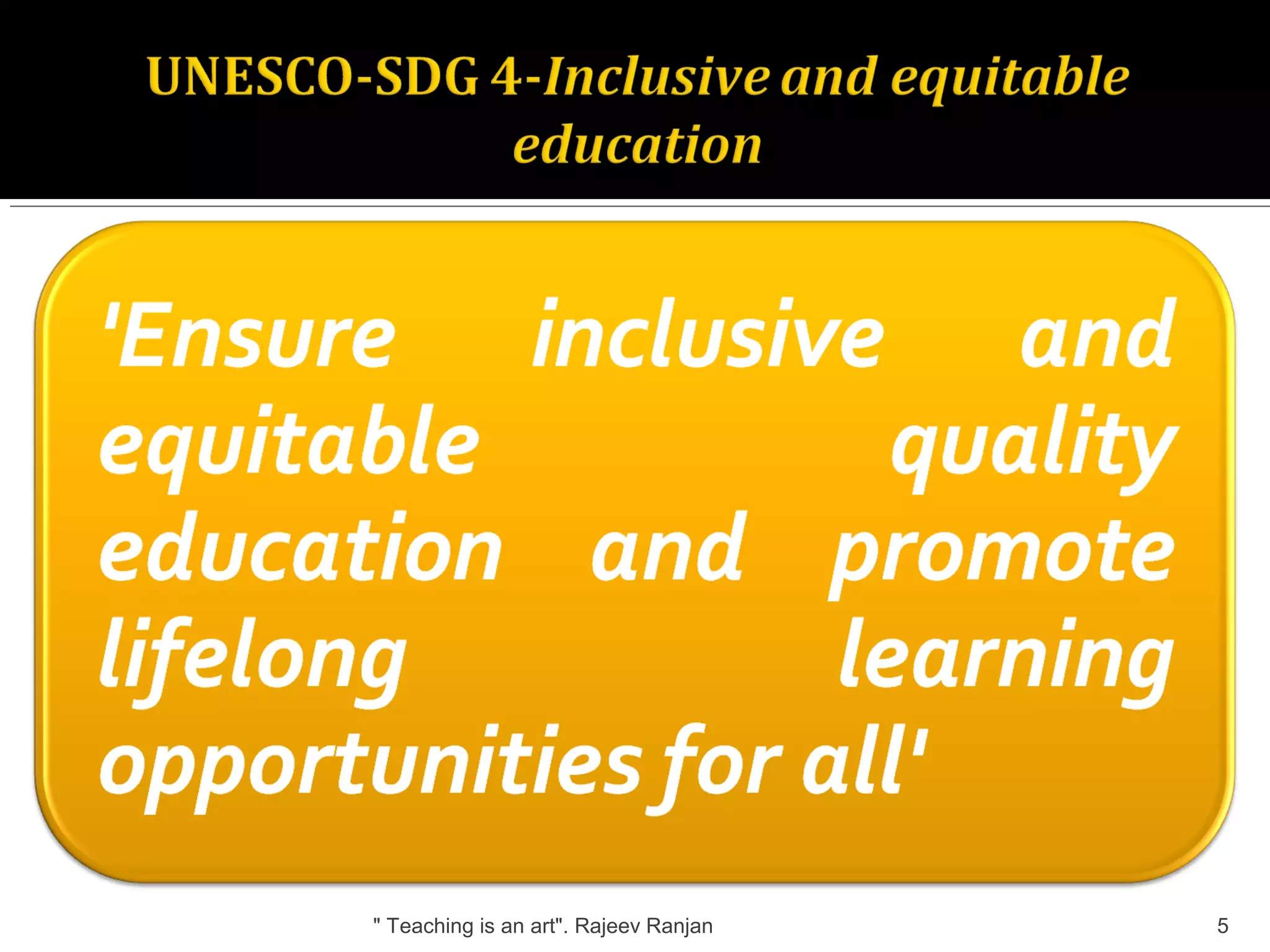 Unesco education 2030 framework for action sustainable development goal ...