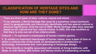 Unesco global heritage site | PPT