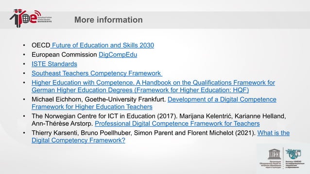 UNESCO ICT COMPETENCY FRAMEWORK FOR TEACHERS.pdf | Professional School ...