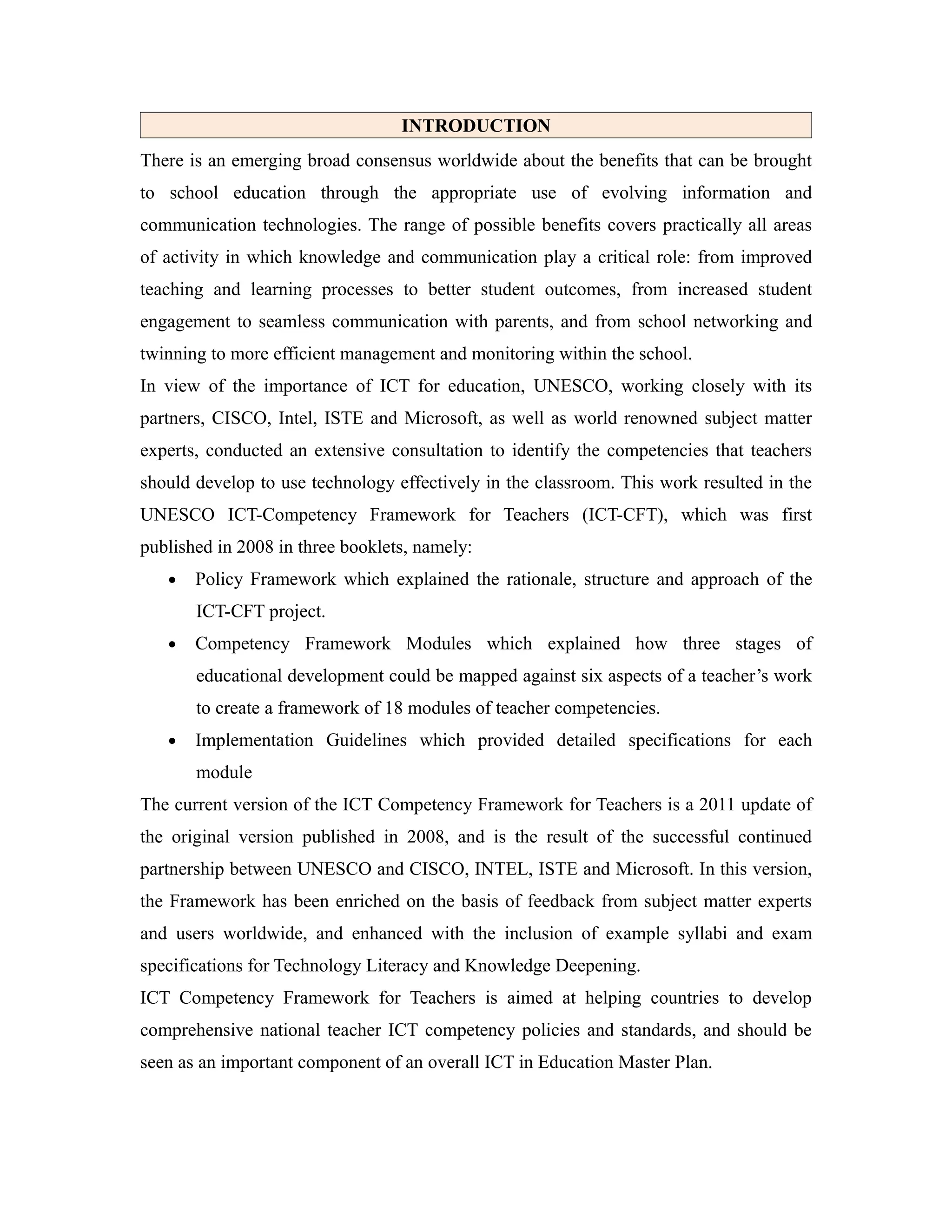 Unesco ict competency framework for teachers by pratima nayak | PDF