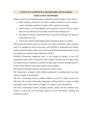 Unesco ict competency framework for teachers by pratima nayak | PDF