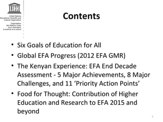 UNESCO presentation of EFA | PPT