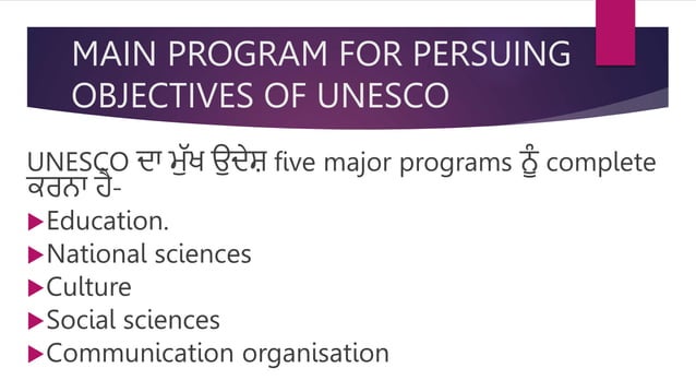 UNESCO REPORT, purpose, prgrammes, pillars .pptx