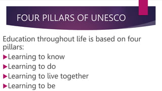 UNESCO REPORT, purpose, prgrammes, pillars .pptx