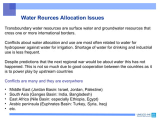 UNESCO Transboundary Waters | PPT