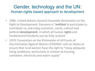 Gender, Technology and the SDGs | PPTX