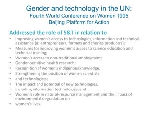 Gender, Technology and the SDGs | PPTX