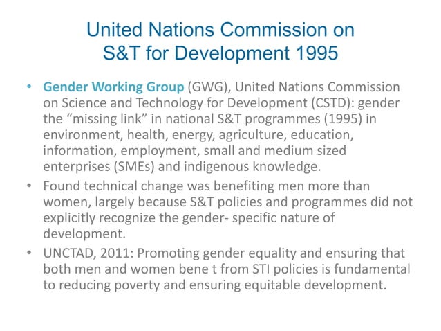 Gender, Technology and the SDGs | PPTX | Technology Industry | Industries