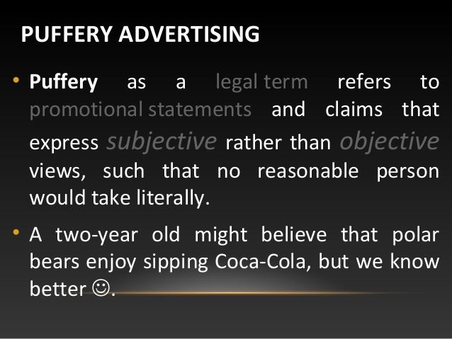 Puffery Ads