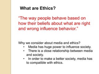 Unethical behavior of media | PPTX