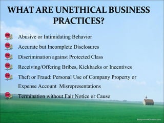 Unethical business practices | PPT