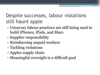 Unethical business practices by Apple | PPT